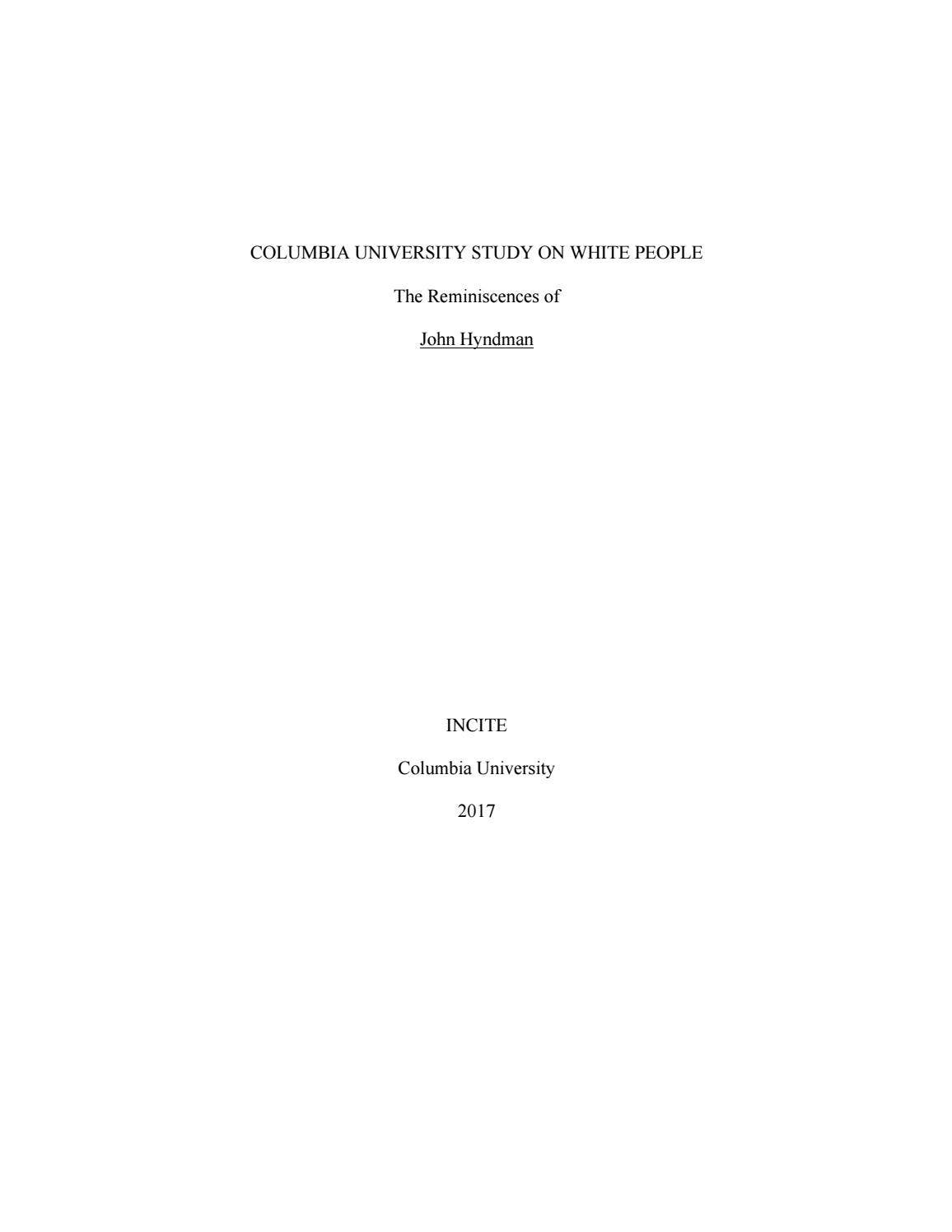 Hyndman_John by Columbia - Oral History - Issuu