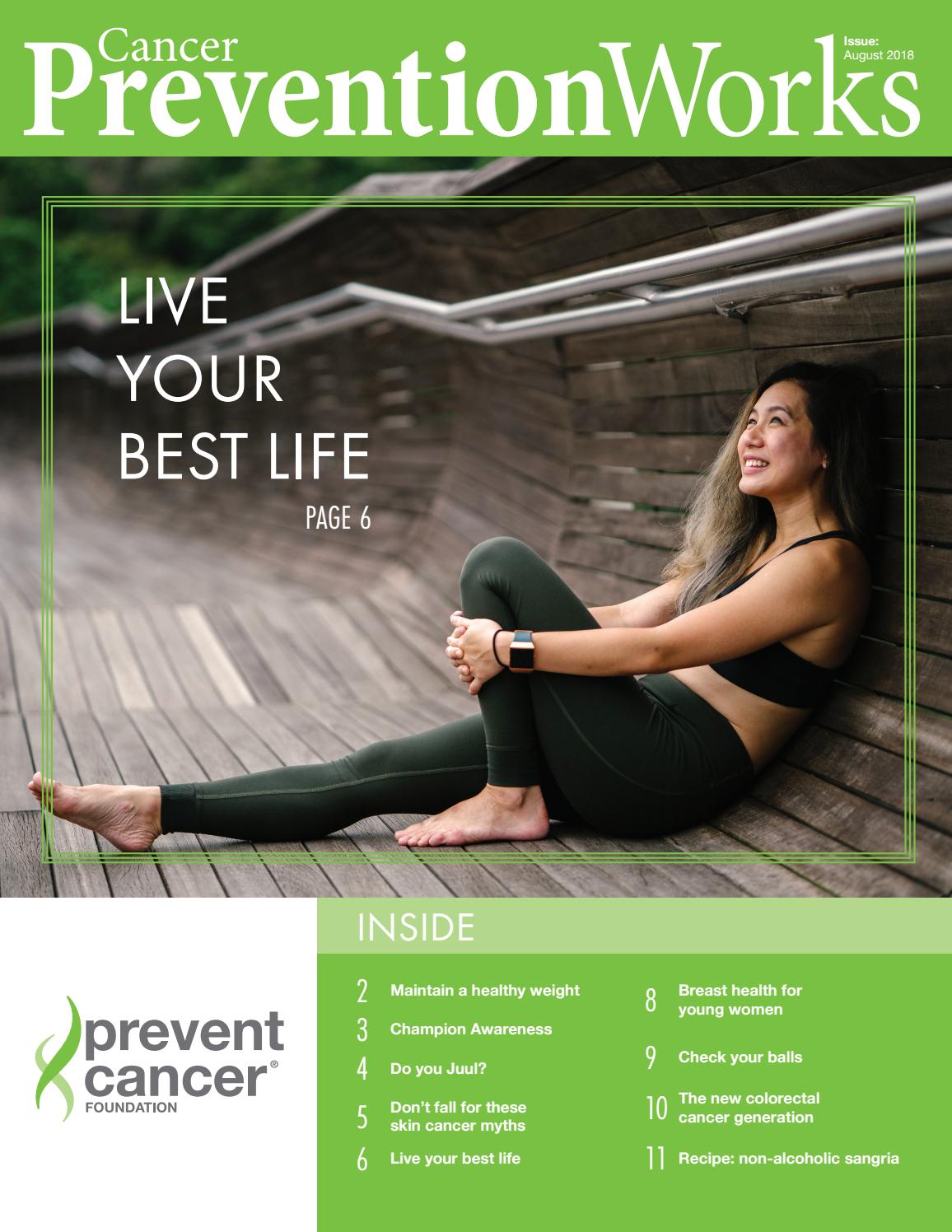 Cancer PreventionWorks: August 2018 by Prevent Cancer Foundation - Issuu