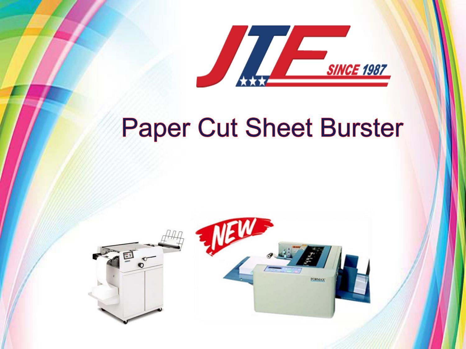 Paper Cut Sheet Burster | Shop Online by JTF Business Systems - Issuu
