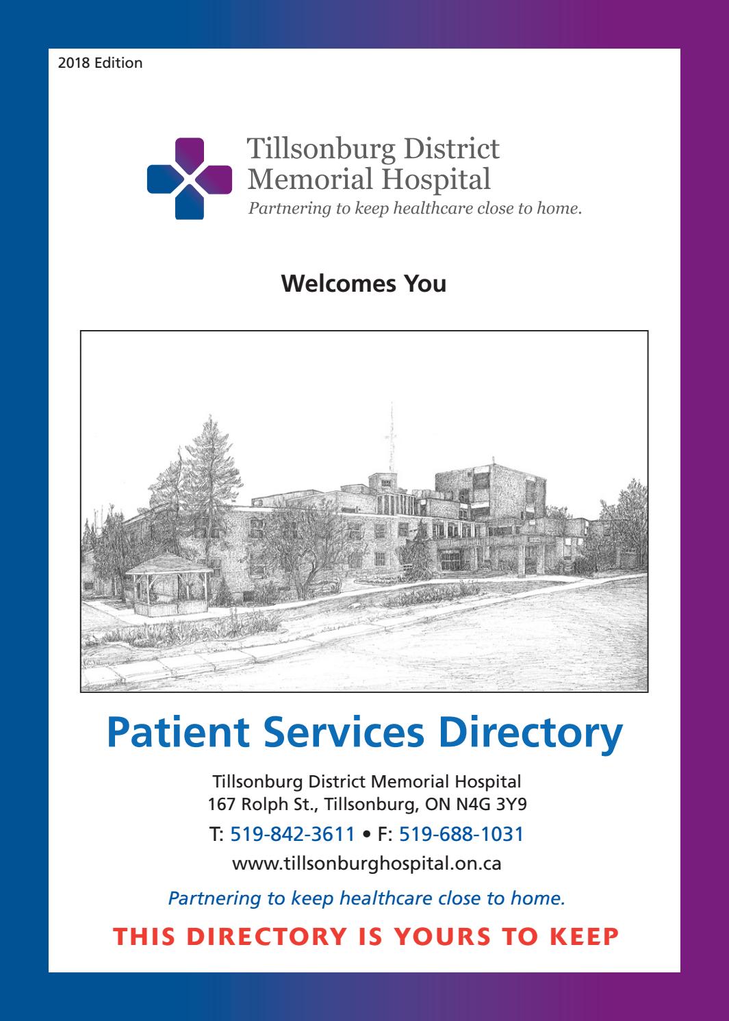 Tillsonburg District Memorial Hospital Patient Services Directory by ...