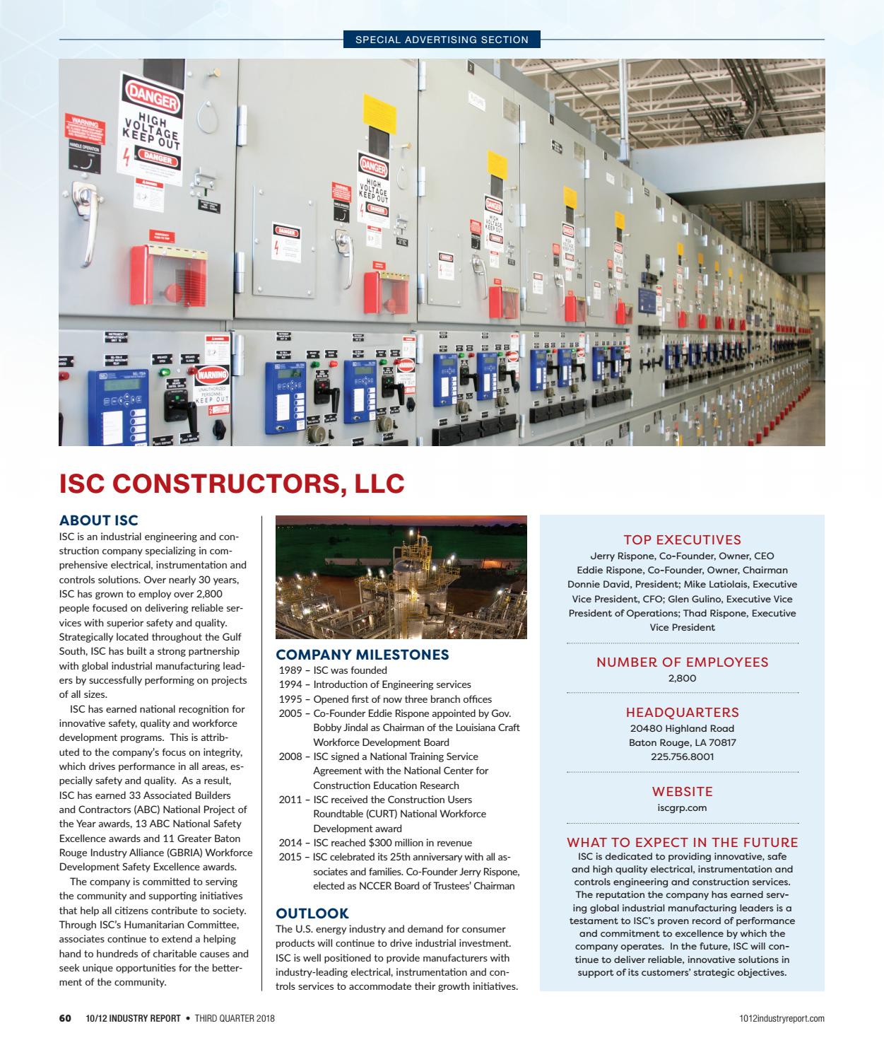 ISC Constructors LLC by Baton Rouge Business Report - Issuu