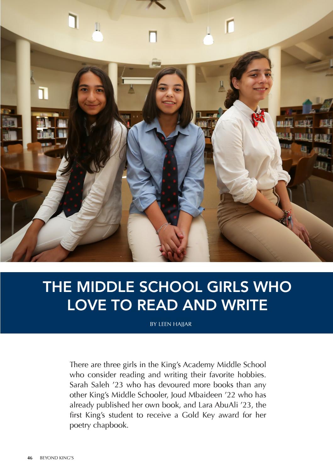 The Middle School Girls Who Love to Read and Write by King's Academy ...