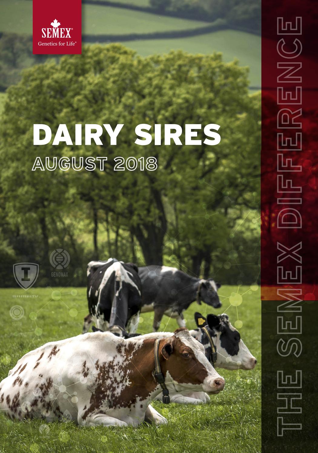 Semex UK - Dairy Sire Directory August 2018 by Semex - Issuu