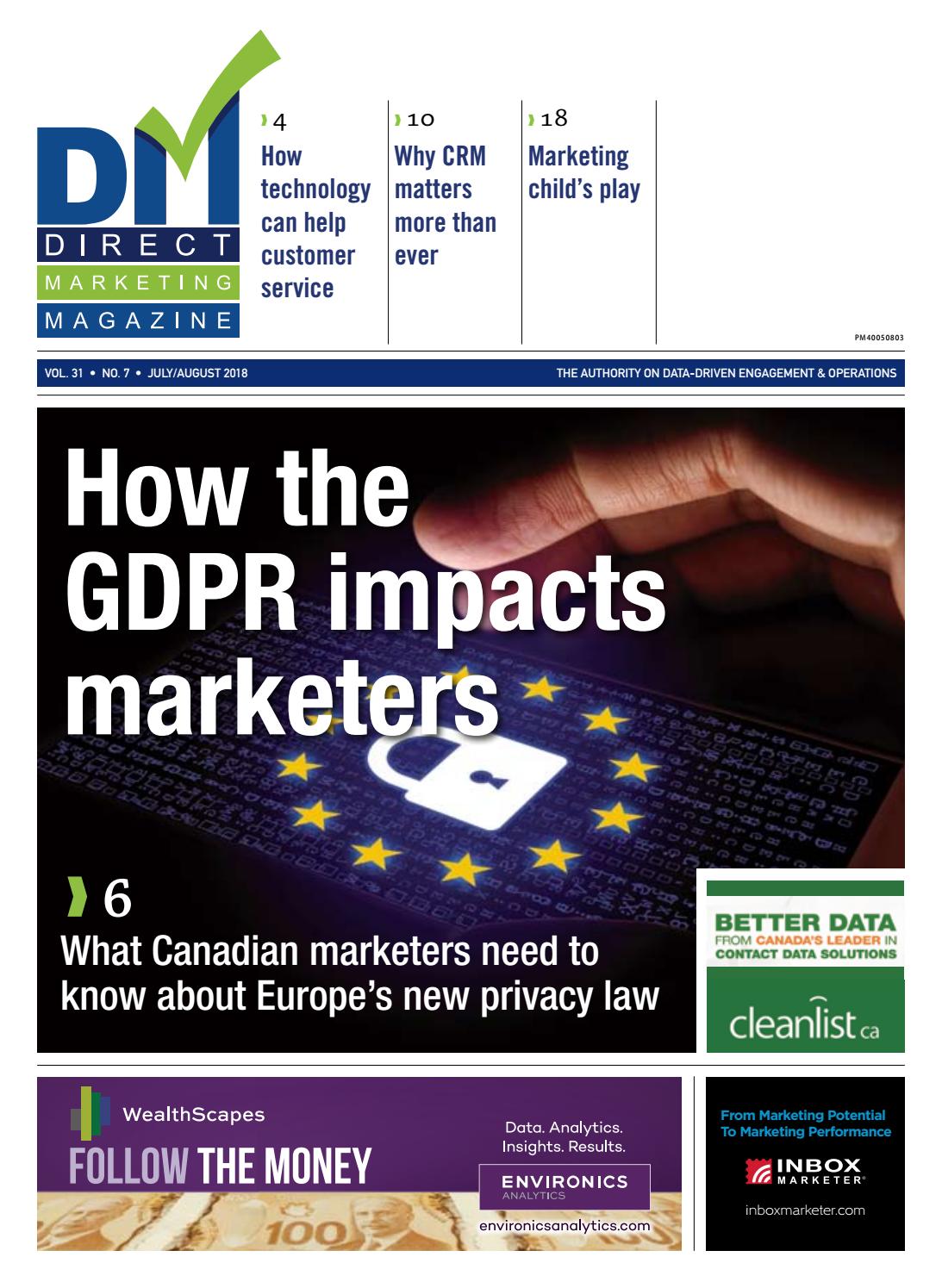 Direct Marketing Magazine July August 2018 by Lloydmedia Inc - Issuu