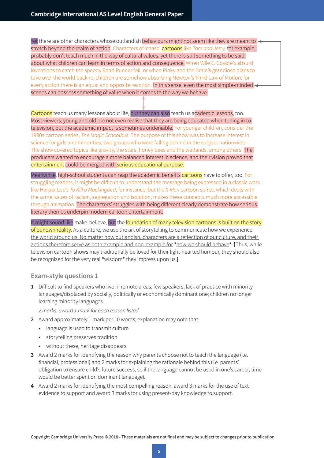 Cambridge International AS Level English General Paper Starter Pack by ...