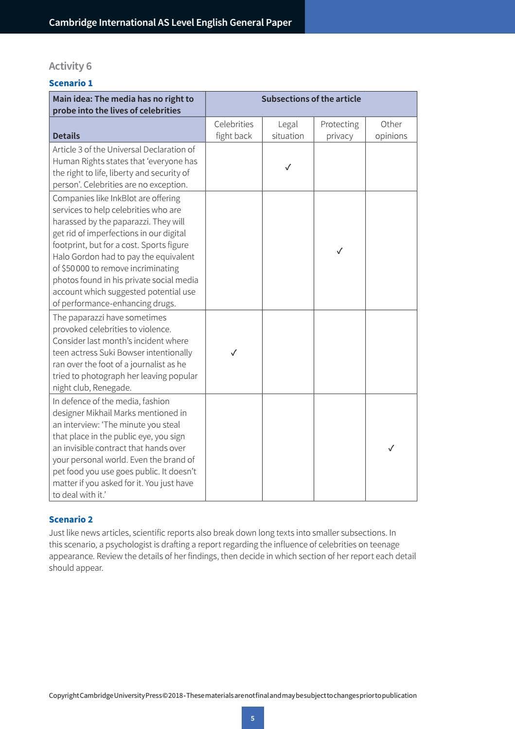 Cambridge International AS Level English General Paper Starter Pack by ...