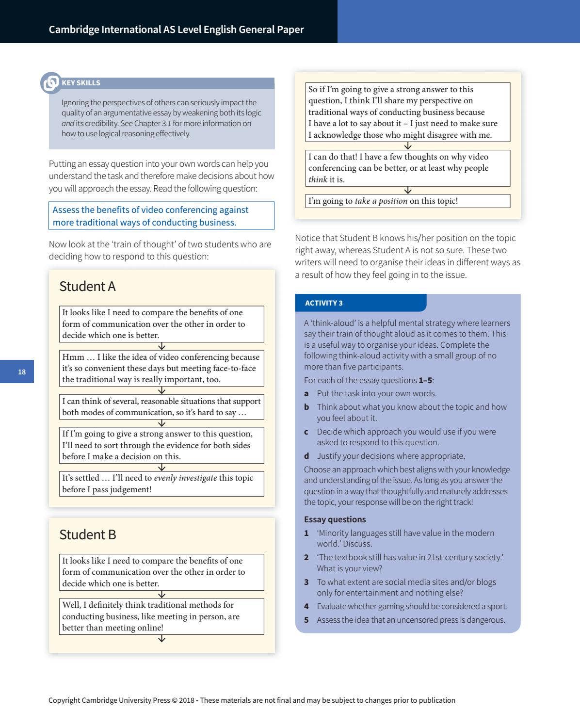 Cambridge International AS Level English General Paper Starter Pack by ...