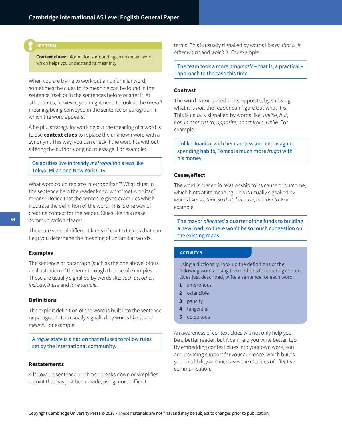Cambridge International AS Level English General Paper Starter Pack by ...