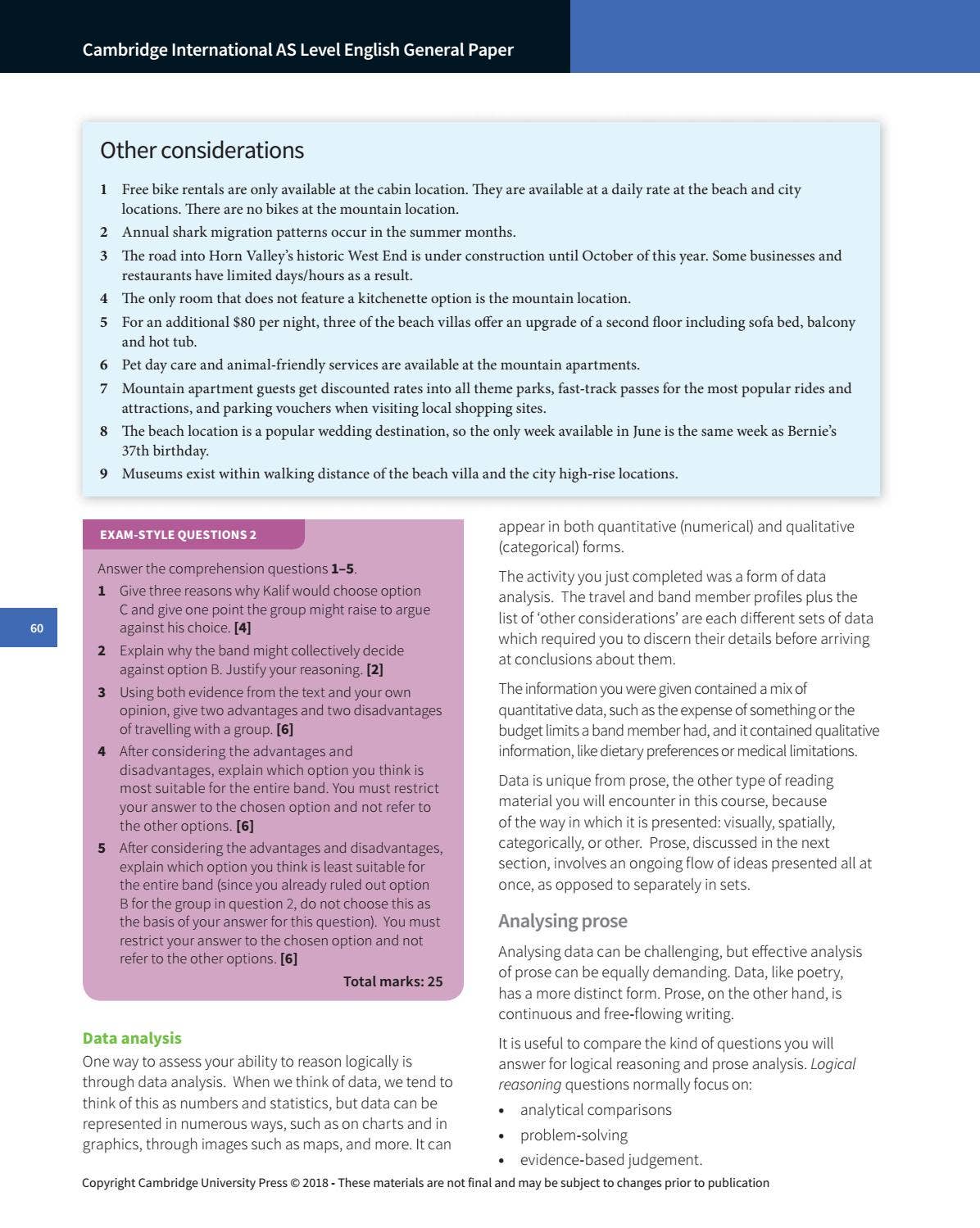 Cambridge International AS Level English General Paper Starter Pack by ...