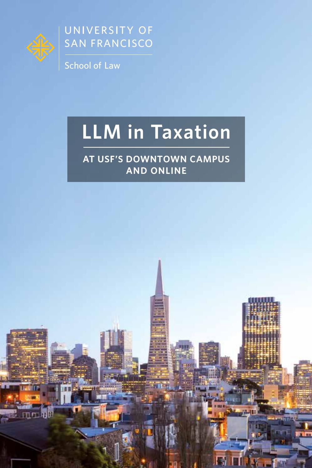 LLM in Taxation by USF School of Law - Issuu