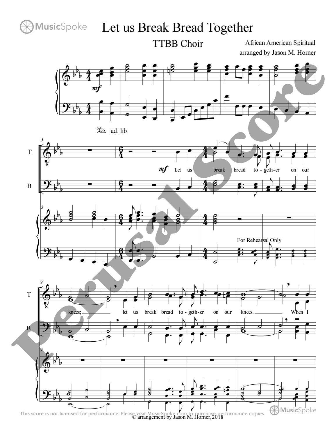 Let Us Break Bread Together | Jason Horner | MusicSpoke by MusicSpoke ...