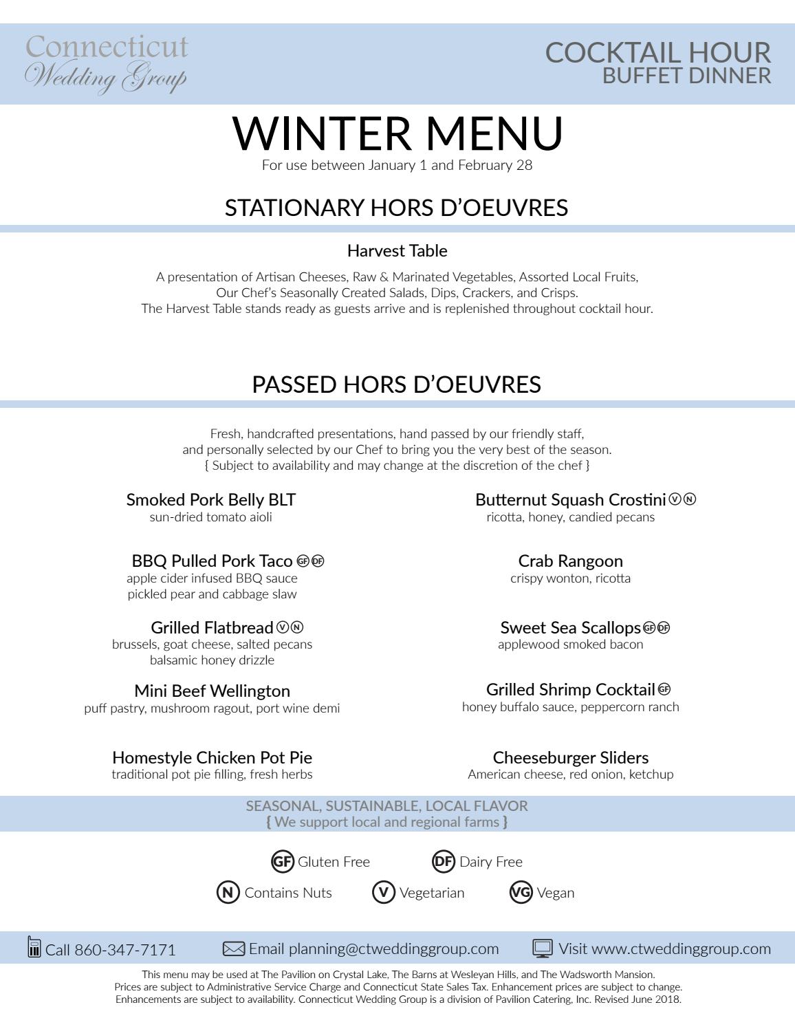 Winter Buffet Menu by Derek Brown - Issuu