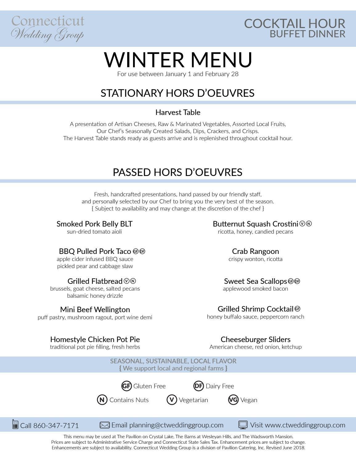 Winter Buffet Menu by Derek Brown - Issuu