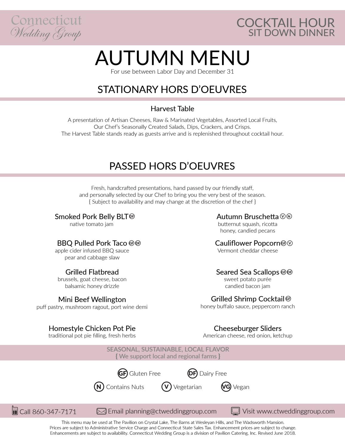 Autumn Sit Down Menu 2019 by Derek Brown - Issuu