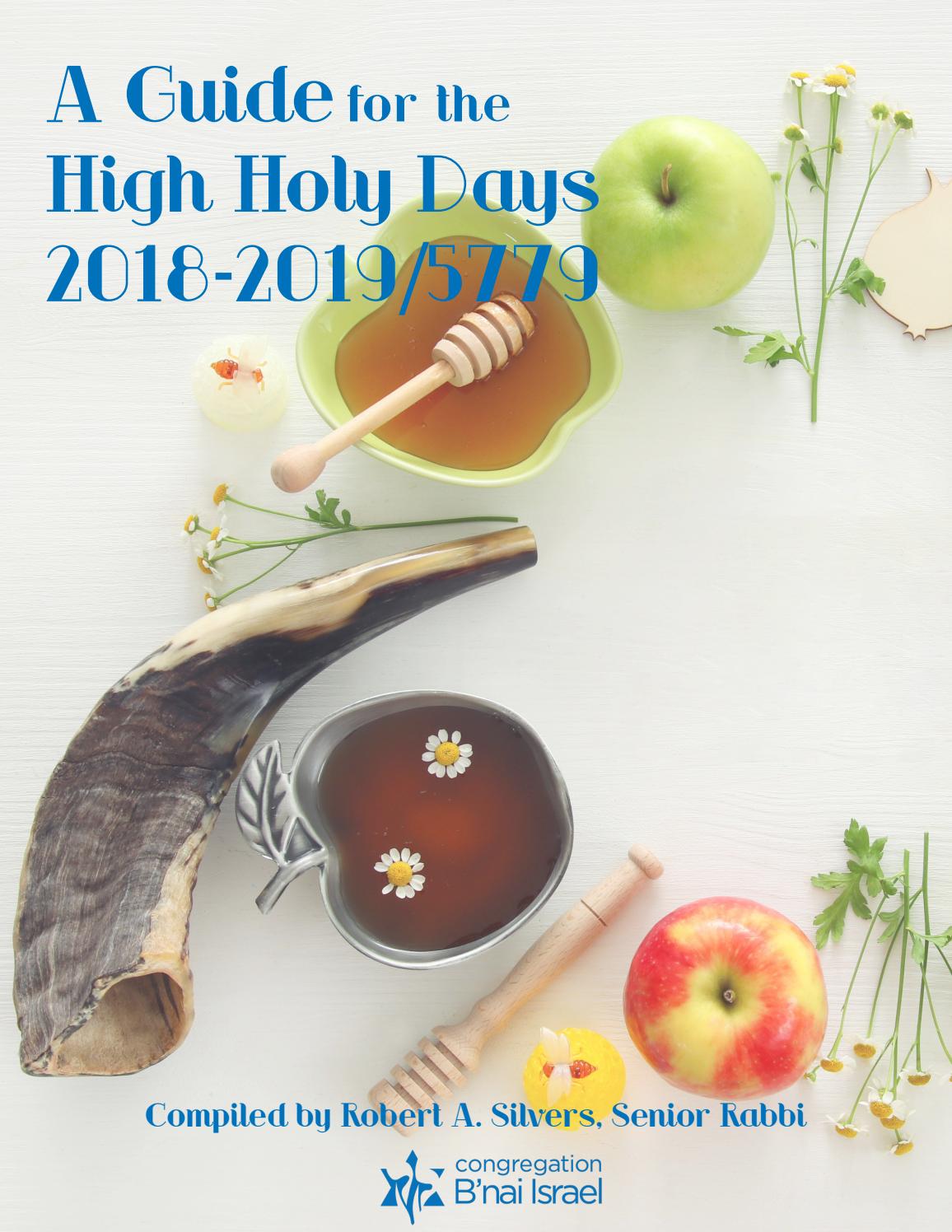 5779 High Holy Day Guide by Congregation B'nai Israel - Issuu