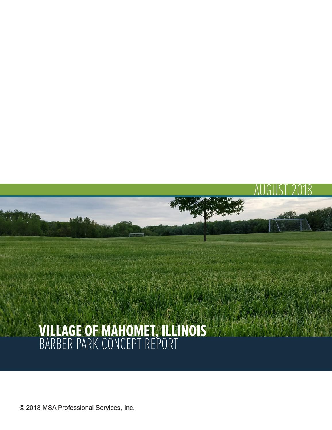 Barber Park Master Plan | Village of Mahomet, Illinois by MSA ...