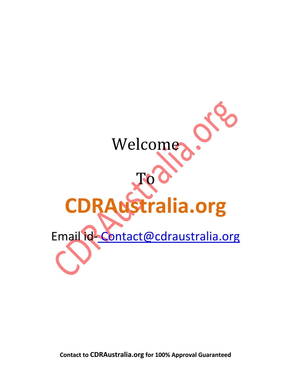 CDR Australia Sample Pdf by Andrew Robert - Issuu