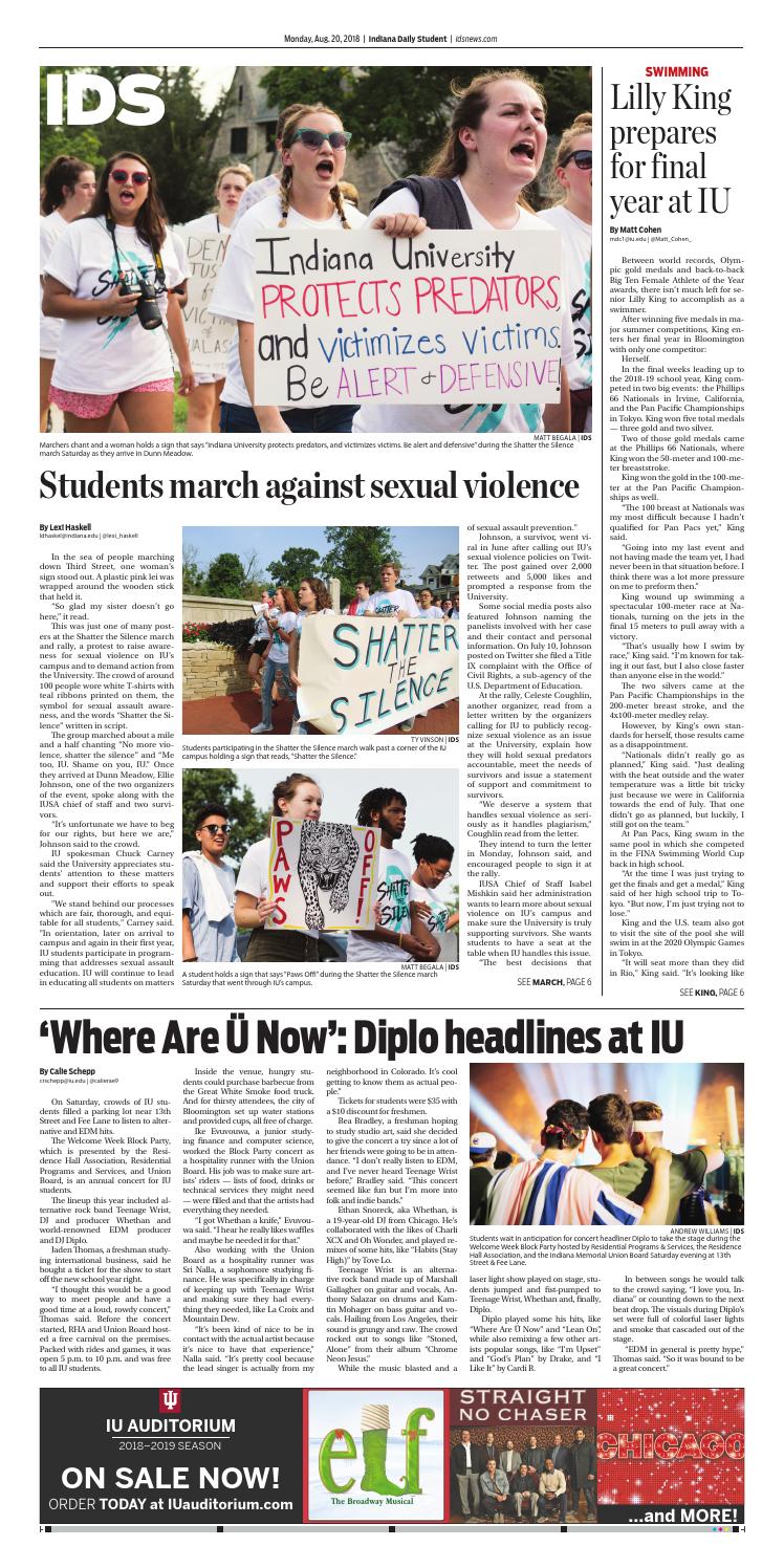 Monday, Aug. 20, 2018 by Indiana Daily Student - idsnews - Issuu