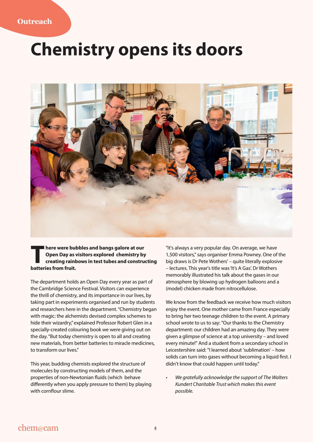 Chemistry opens its doors by Cambridge Chemistry - Issuu