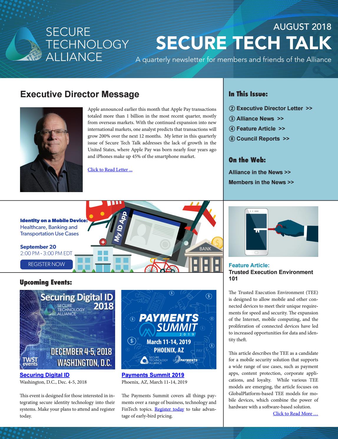 Secure Tech Talk, Q3-2018 by Secure Technology Alliance - Issuu