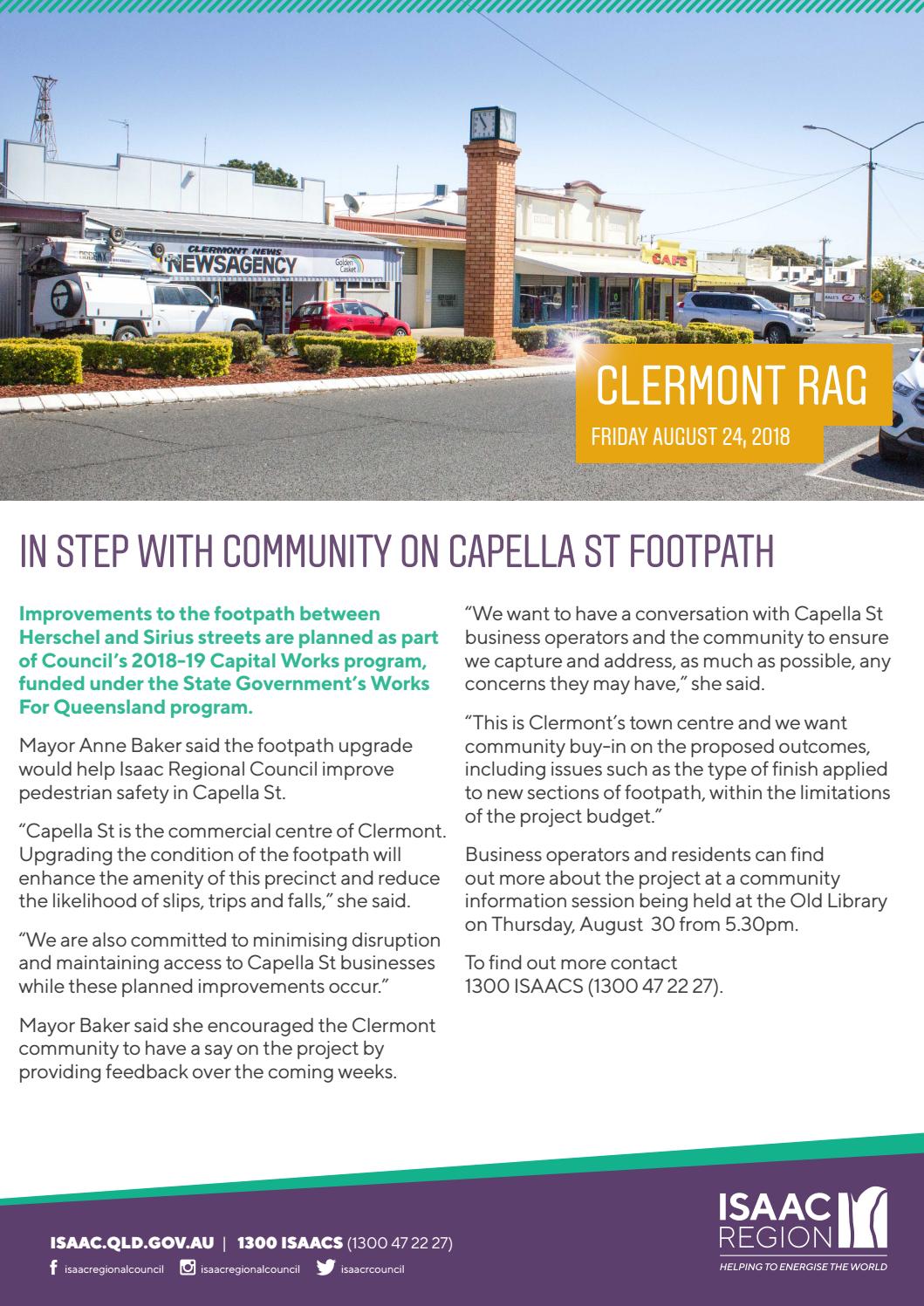 Clermont Rag 24 August 2018 by Isaac Regional Council - Issuu