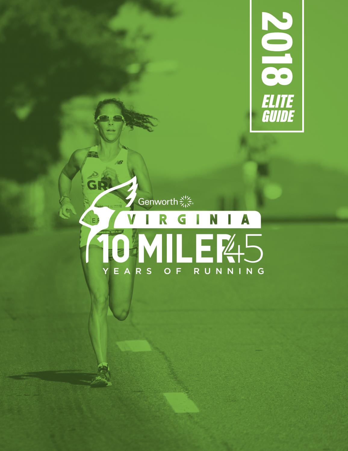 The 2018 Genworth Virginia 10 Miler Elite Runner Guide by Virginia 10 ...