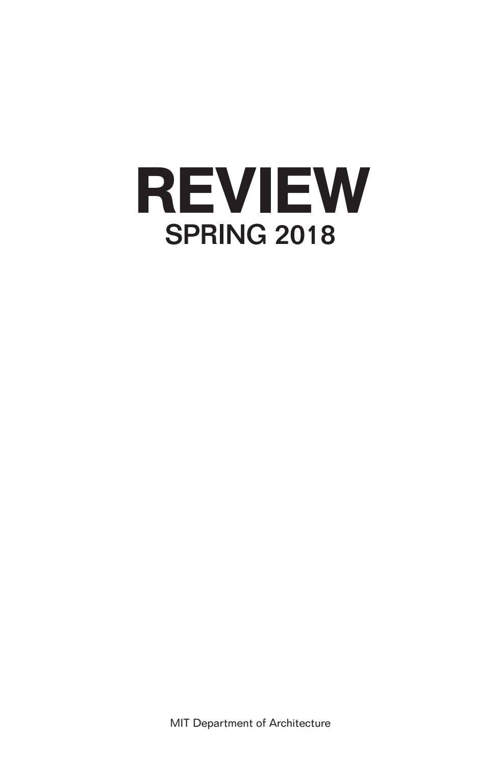 2018 Thesis Reviews by MIT Architecture - Issuu