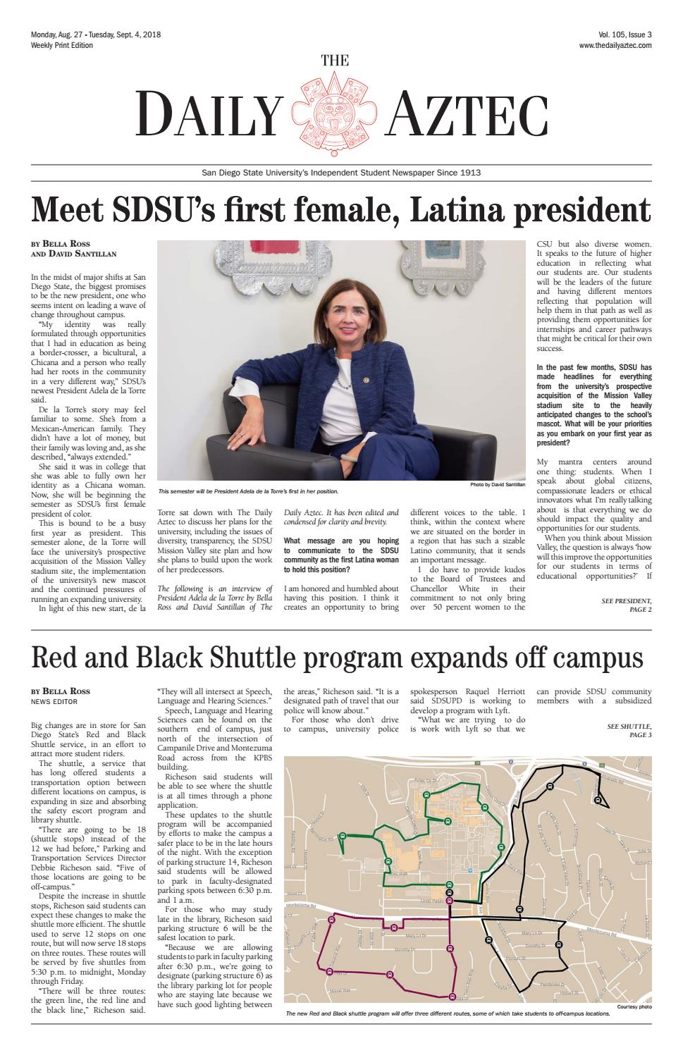 08-27-2018 by The Daily Aztec - Issuu
