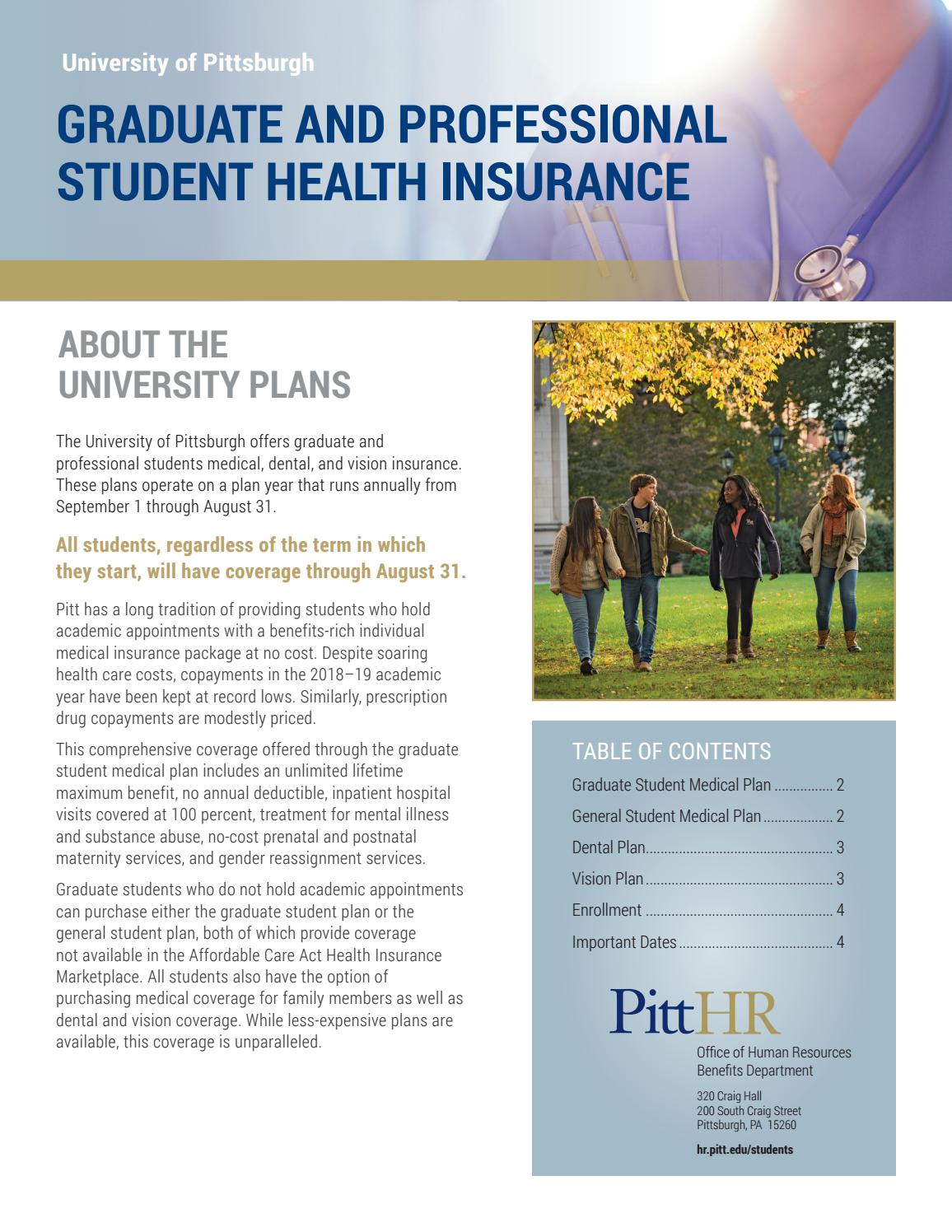 2018-19 Graduate and Professional Student Health Insurance by ...