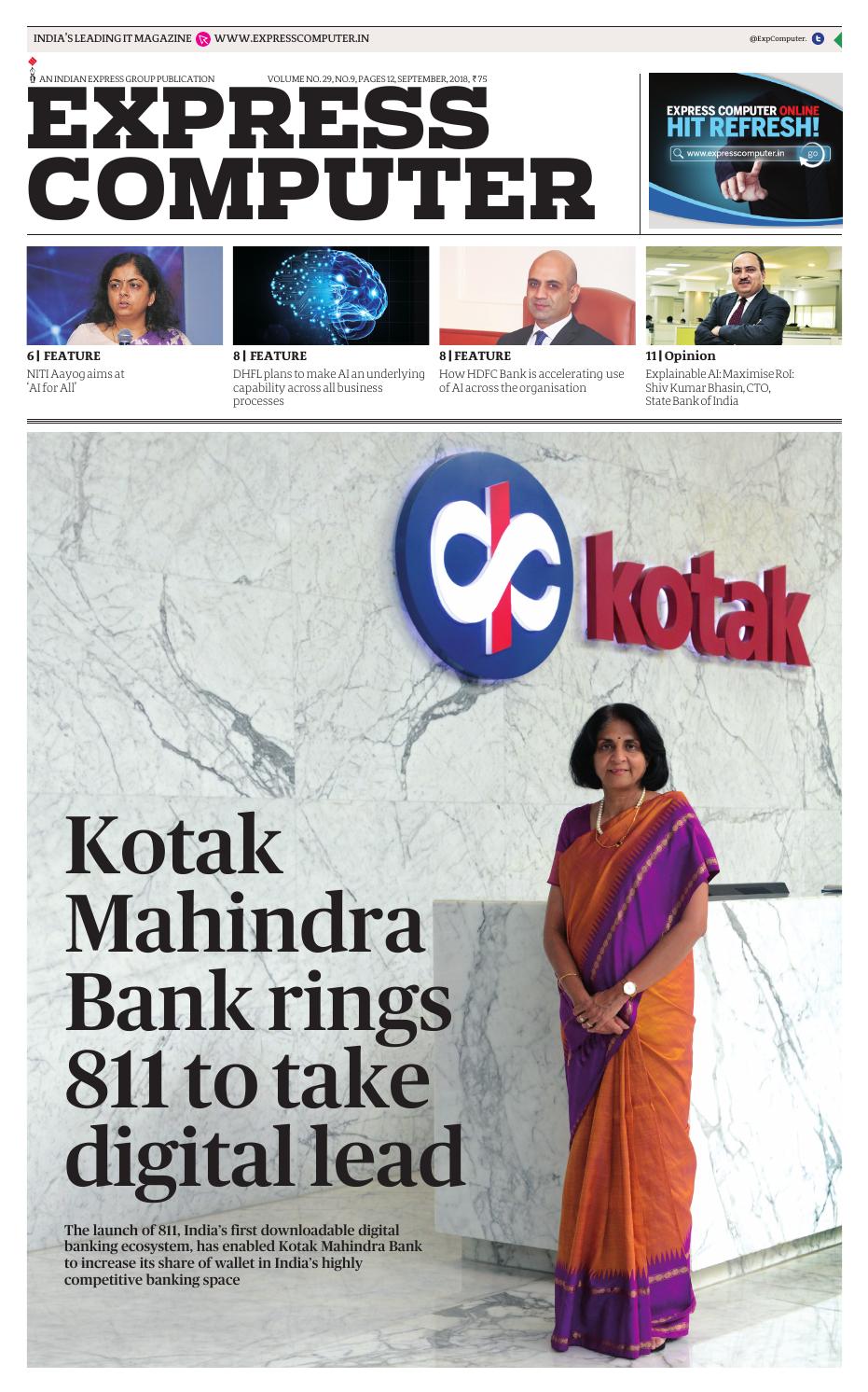 Express Computer (Vol.29, No.9) September, 2018 by Indian Express - Issuu