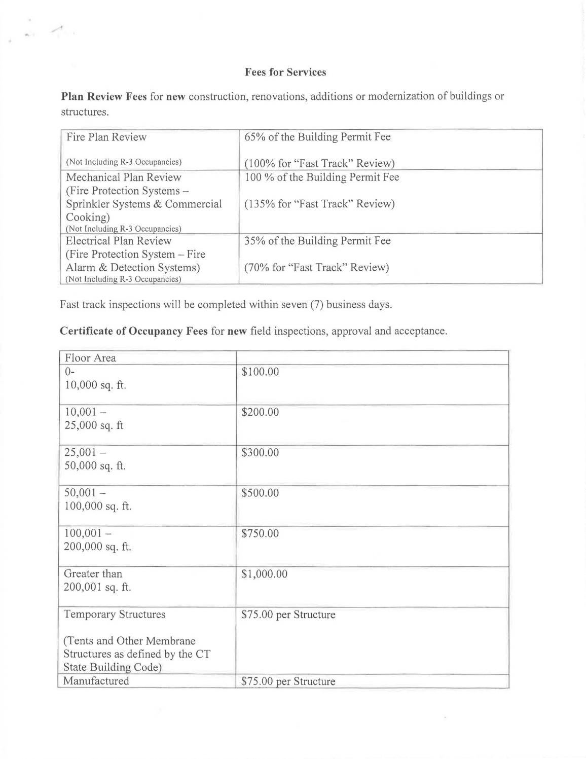 Proposed Meriden Fire Department fee schedule by Record Journal - Issuu