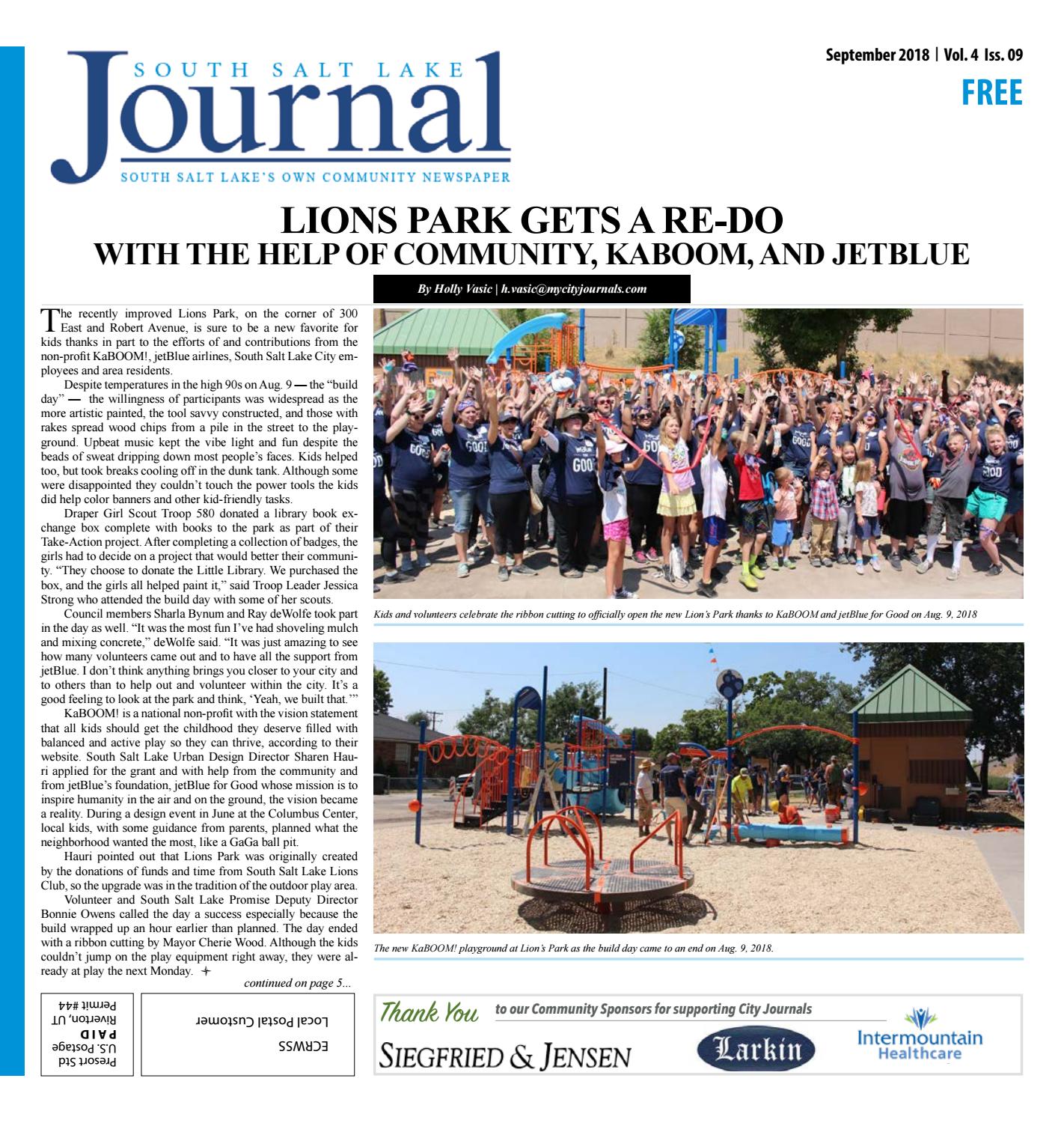South Salt Lake City Journal September 2018 by The City Journals - Issuu