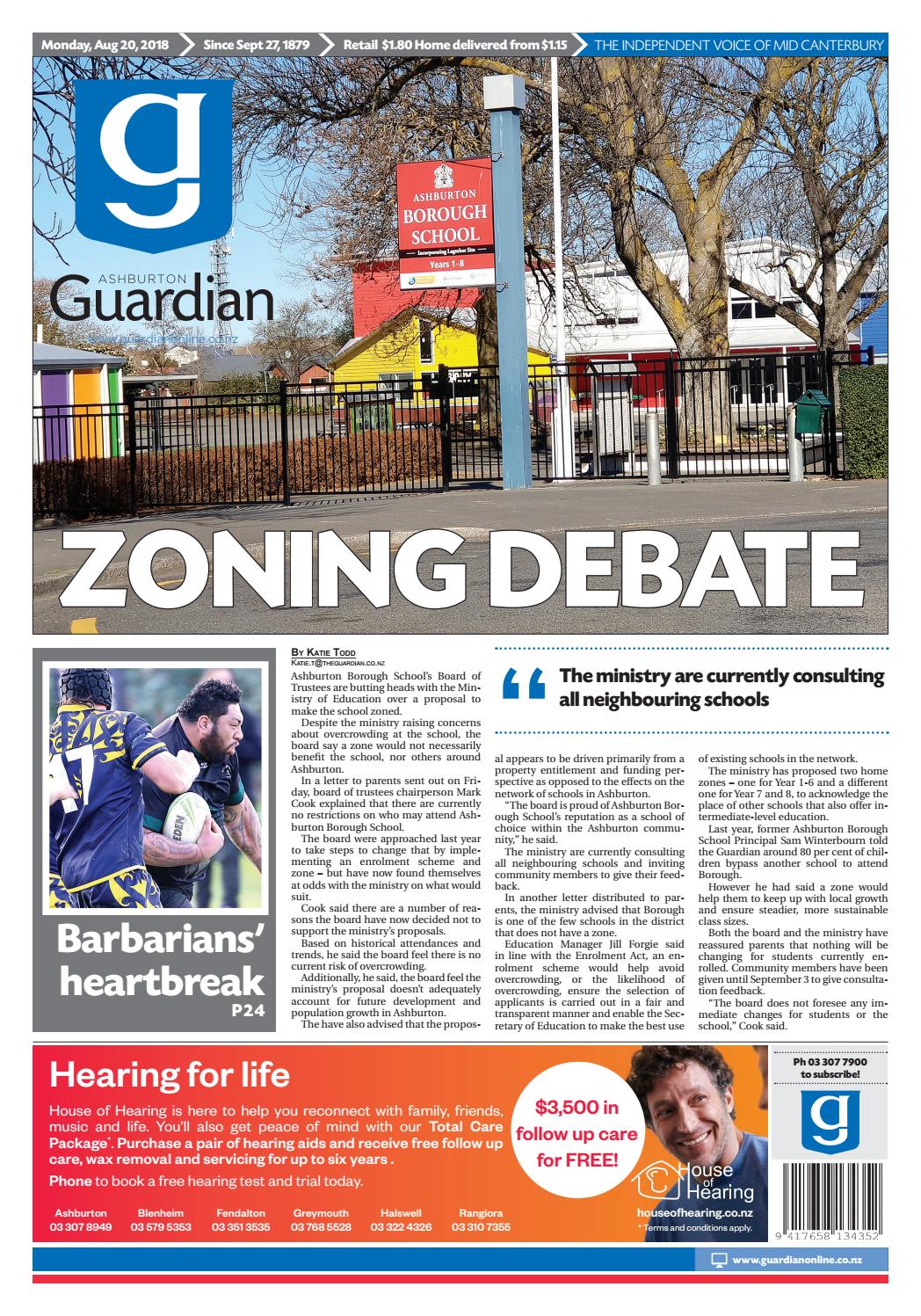 Ashburton Guardian, Monday, August 20, 2018 by Ashburton Guardian - Issuu