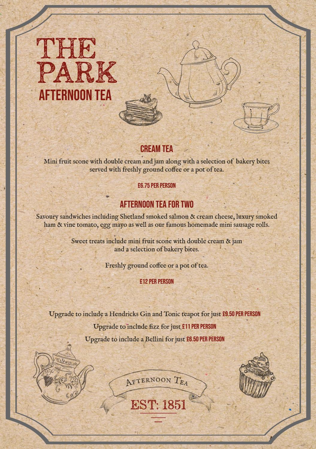 Afternoon Tea Menu by Peebles Hydro - Issuu