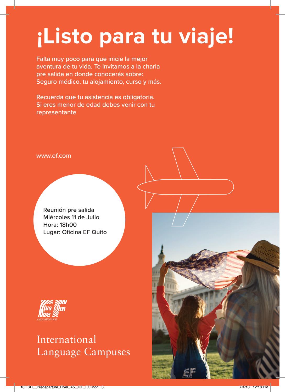 2018 Predeparture flyer EC by EF Education First - Issuu