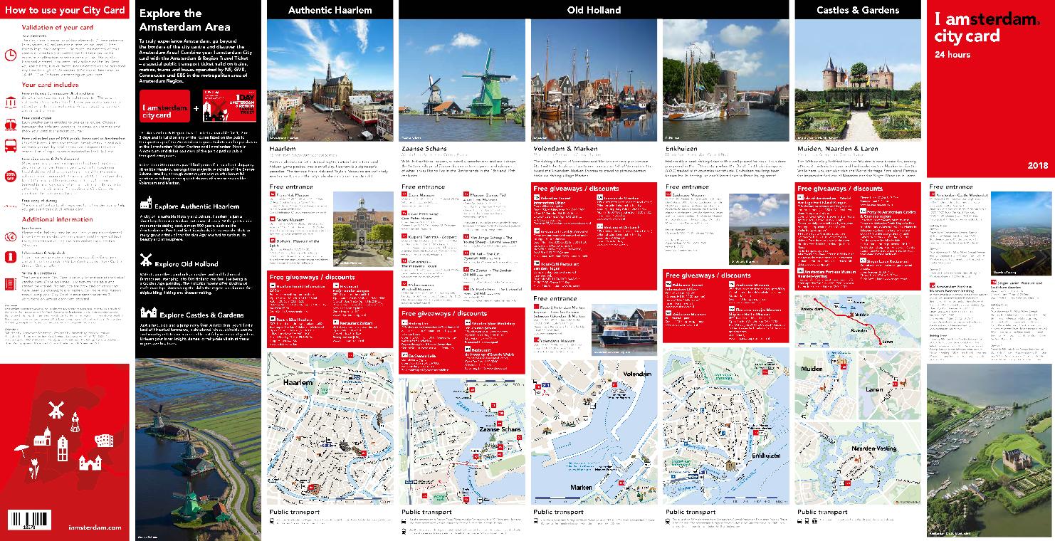 I amsterdam City Card 2018 complete map Amsterdam Region by amsterdam ...