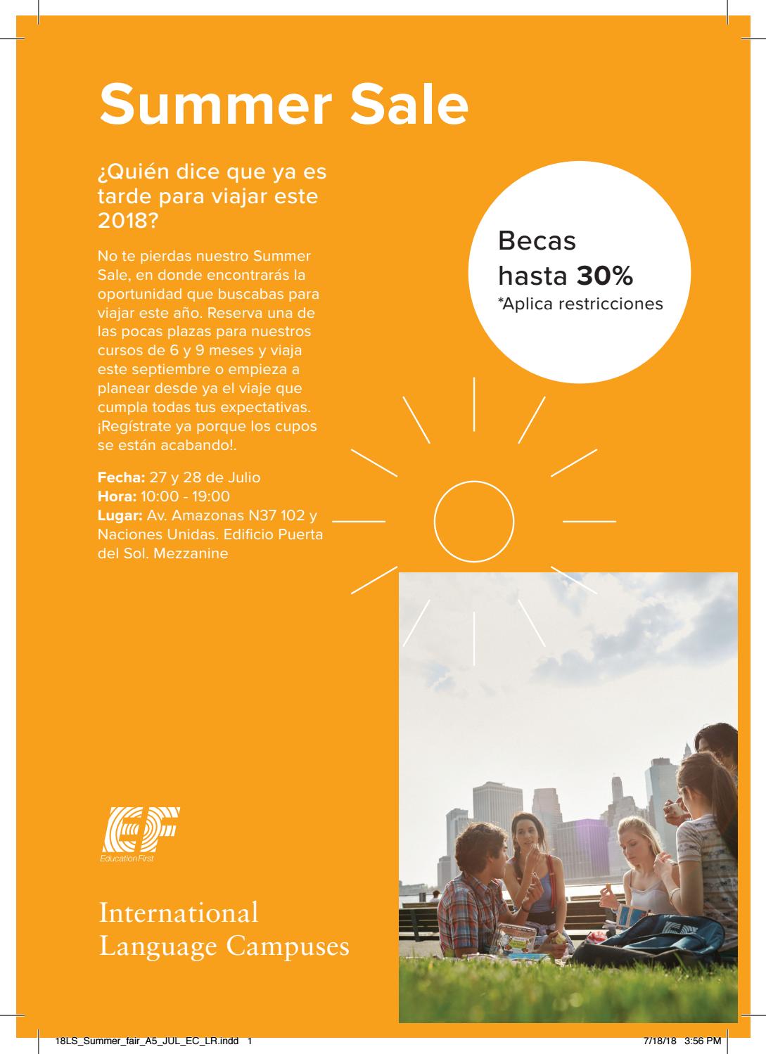 2018 Summer flyer EC by EF Education First - Issuu