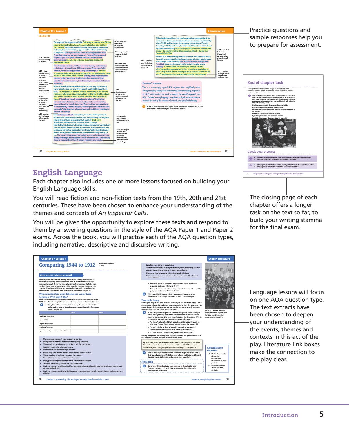 An Inspector Calls Aqa Gcse 91 English Literature Text