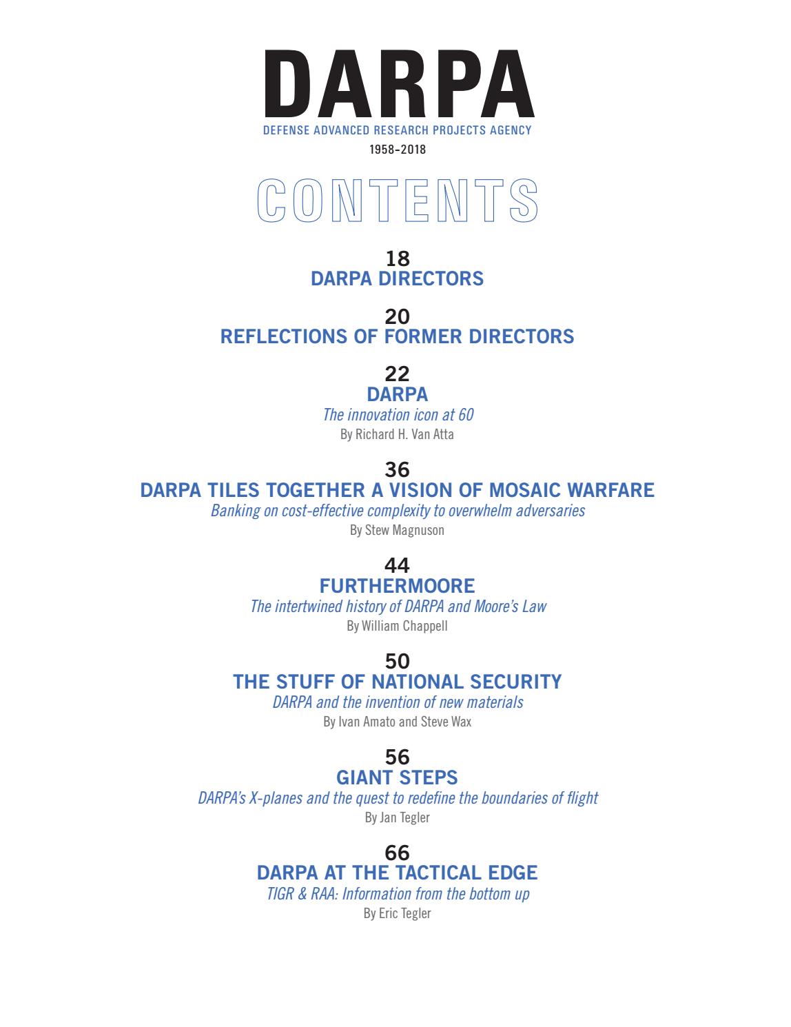 DARPA: Defense Advanced Research Projects Agency 1958-2018 by Faircount ...