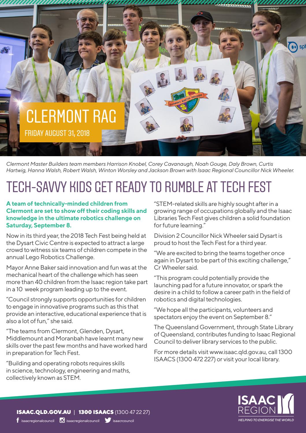 Clermont Rag 31 August 2018 by Isaac Regional Council - Issuu