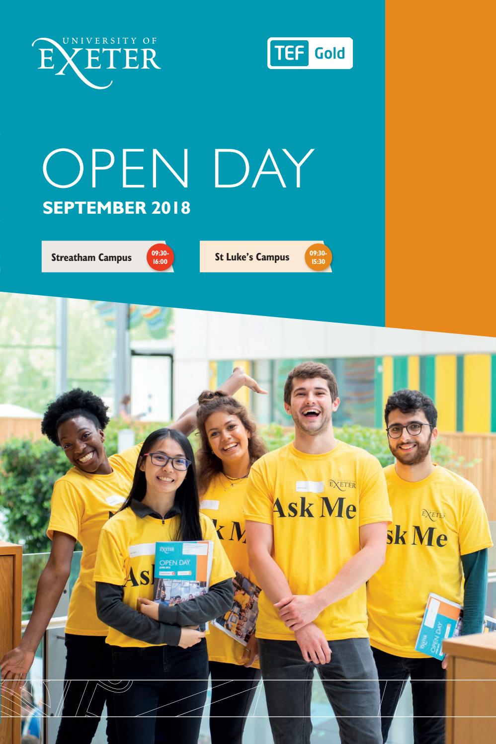 University of Exeter Open Day 8 September 2018 by University of Exeter ...