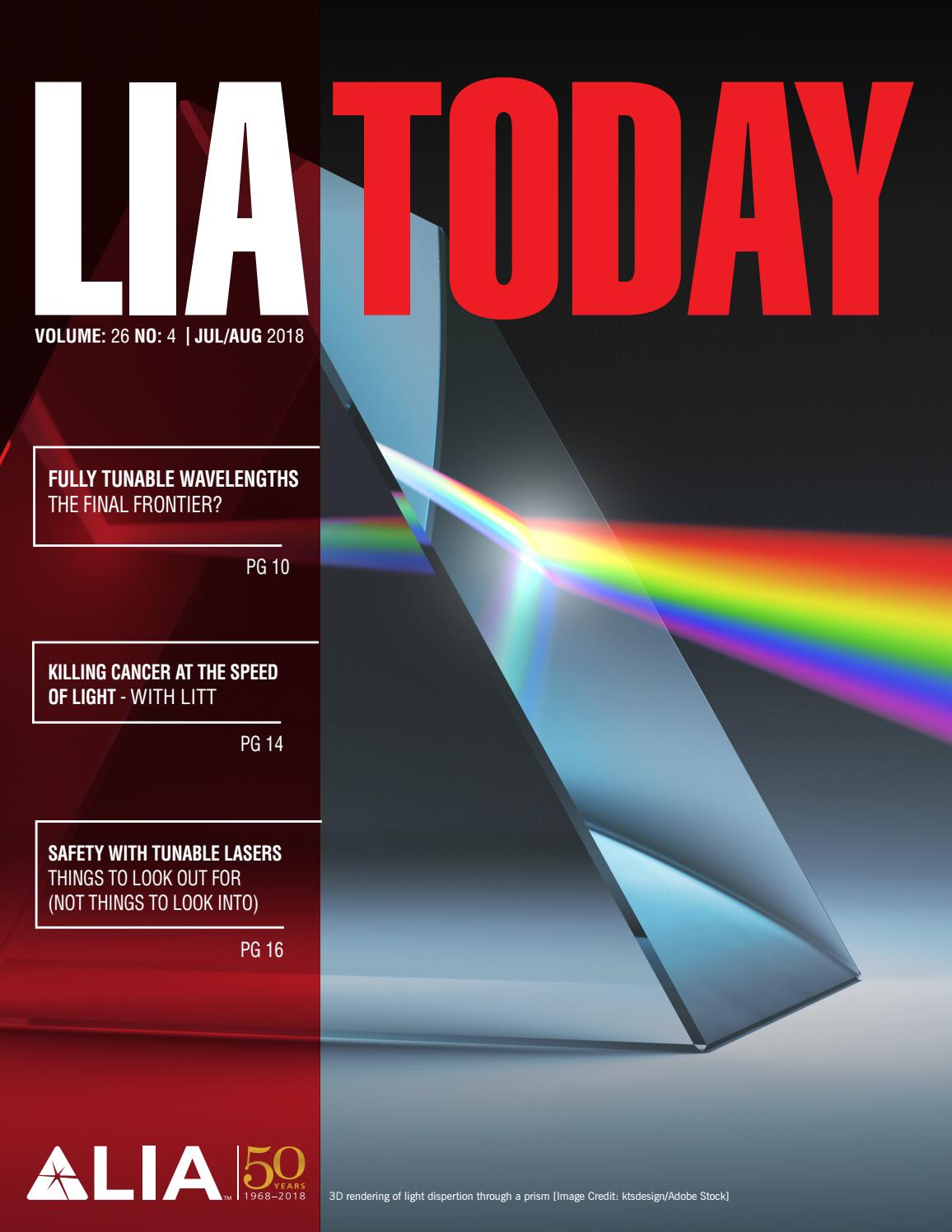 LIA TODAY July/August 2018 Issue by Laser Institute of America - Issuu
