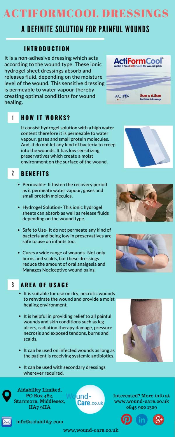 Actiformcool Dressings- A Definite Solution for Painful Wounds by Wound ...