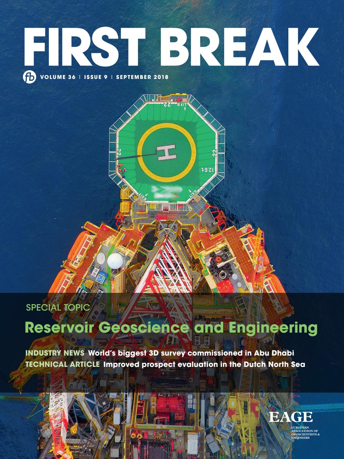 First Break September 2018 by EAGE - Issuu