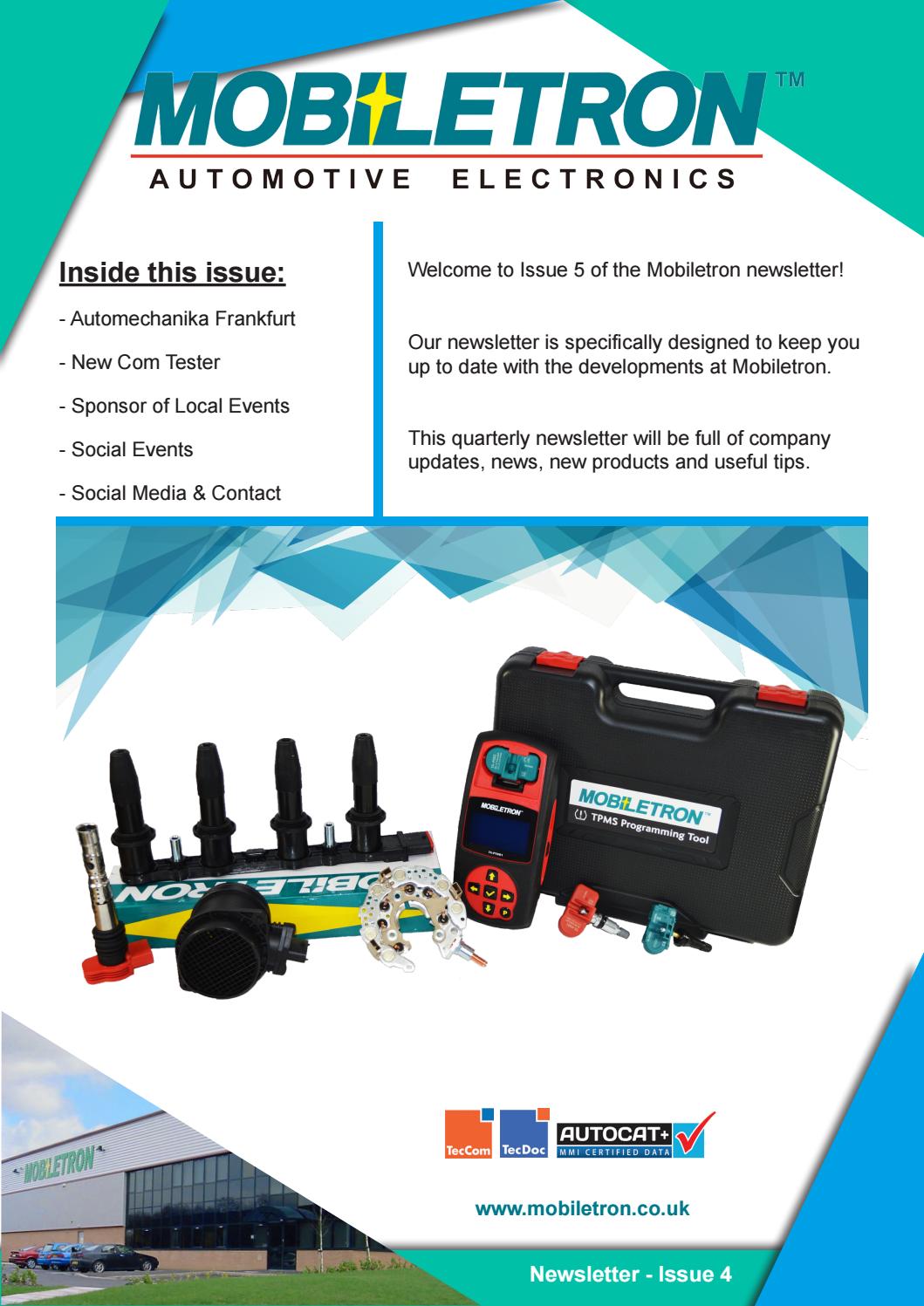 Newsletter Issue 5 by Mobiletron UK - Issuu