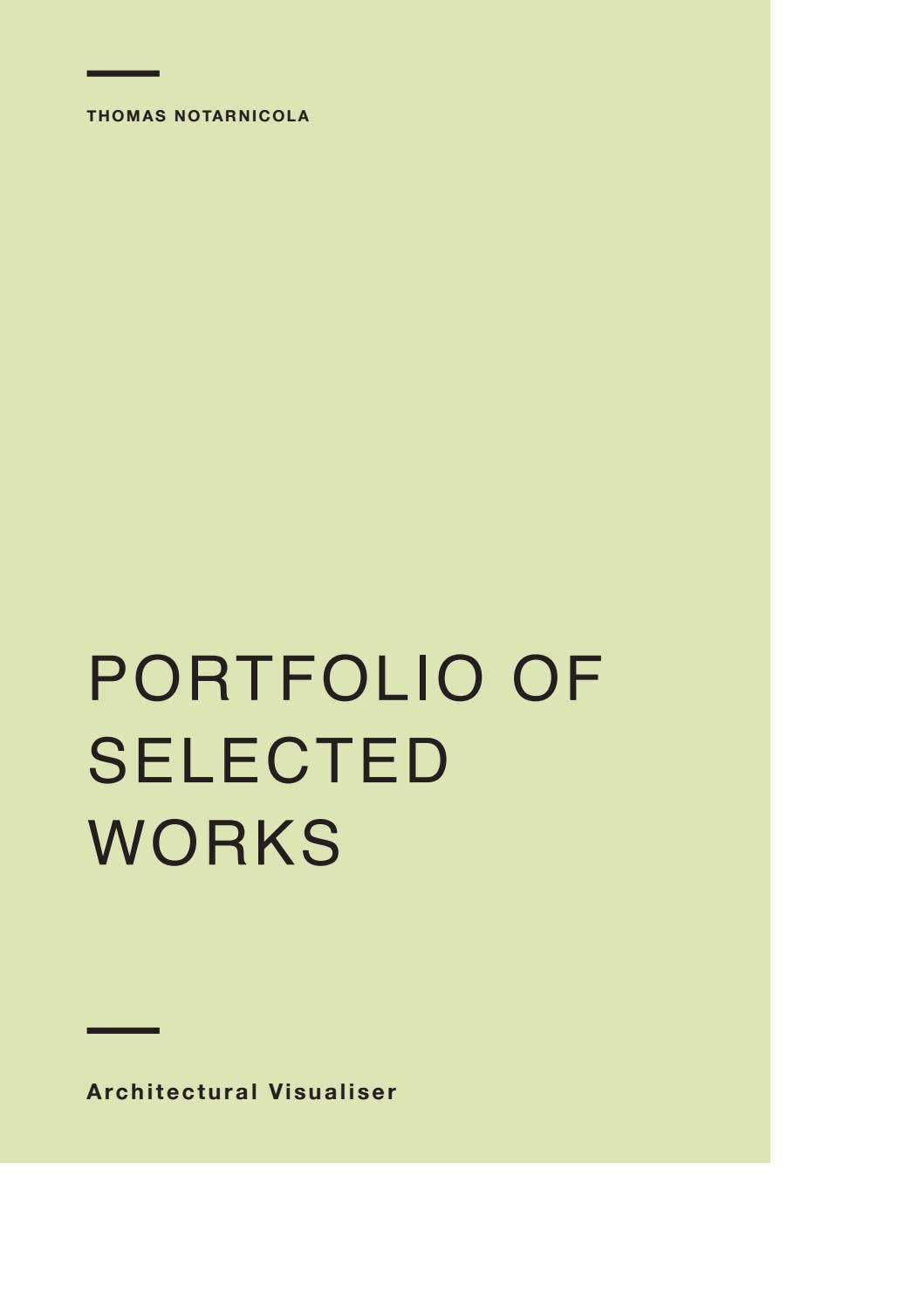 Thomas Notarnicola Portfolio by Thomas Notarnicola - Issuu