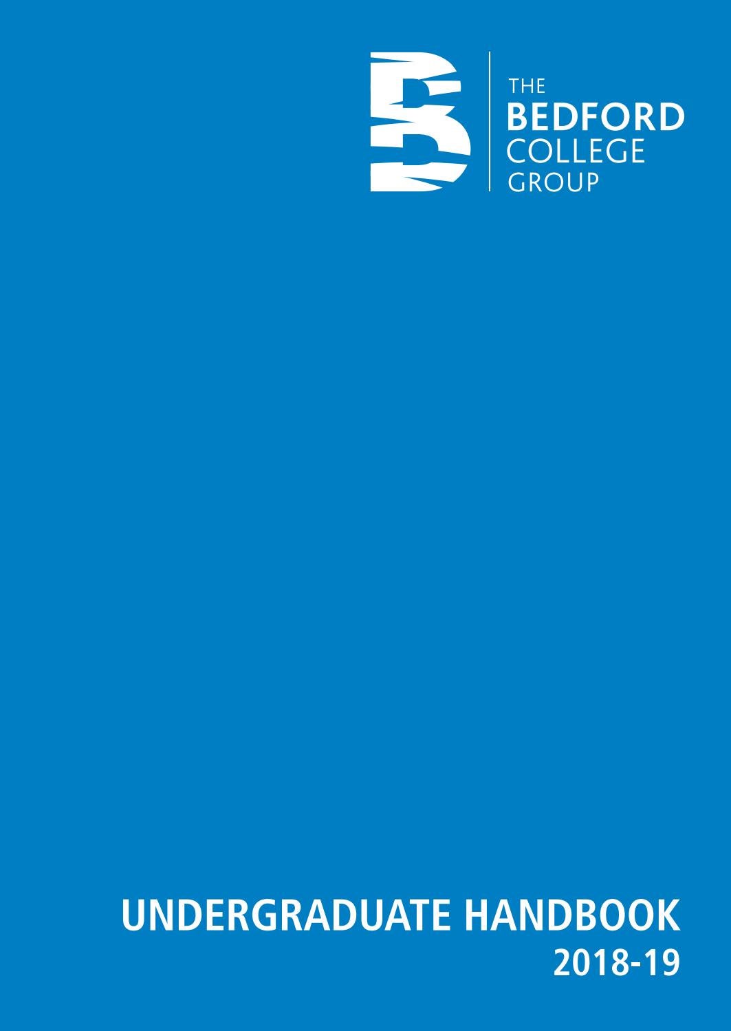 Undergraduate Handbook 2018-19 by The Bedford College Group - Issuu