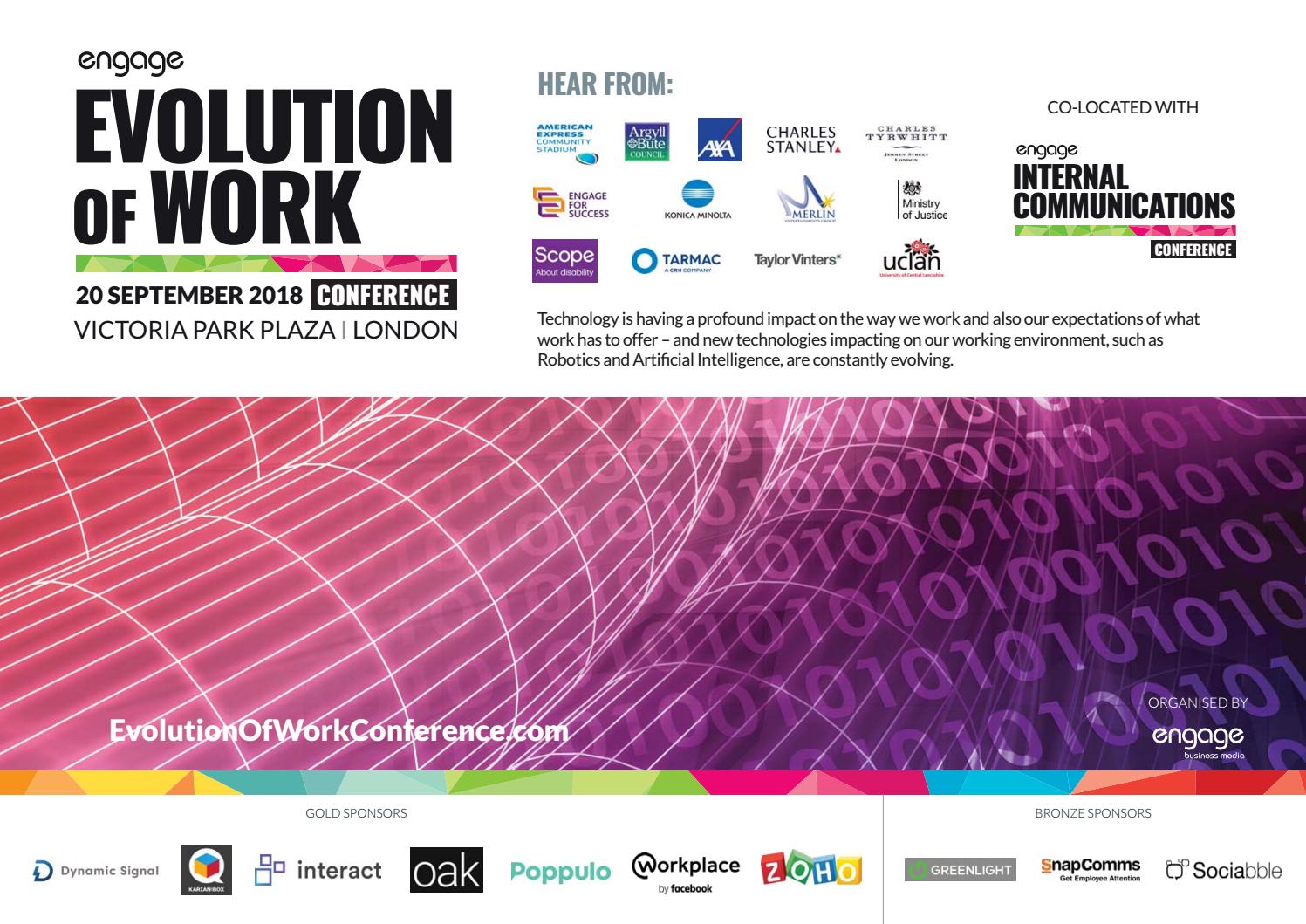 2018 Evolution of Work Preview Guide by Engage Business Media - Issuu