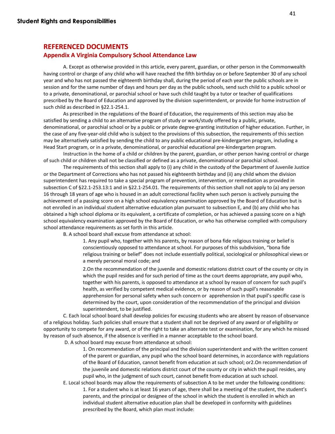 FY19 Student Rights & Responsibilities Booklet by lcpspio - Issuu