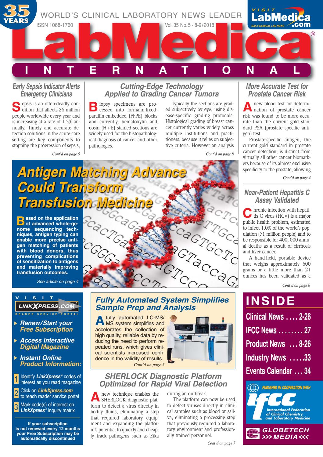 LabMedica International September 2018 by Globetech - Issuu